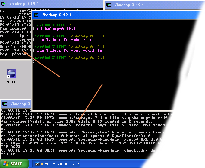Installing Hadoop Development Cluster On Windows And Eclipse Upload Data To Hdfs